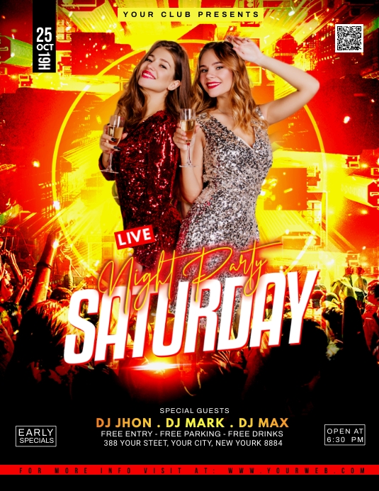 SATURDAY PARTY Template | PosterMyWall