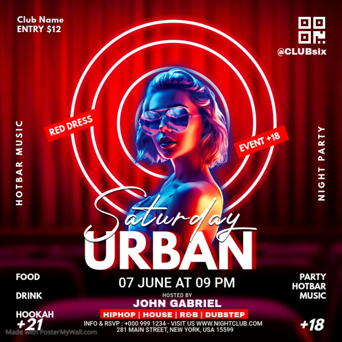 SATURDAY PARTY Template | PosterMyWall