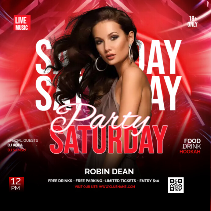 Saturday Party Template | PosterMyWall