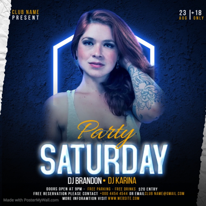Saturday Party Template | PosterMyWall