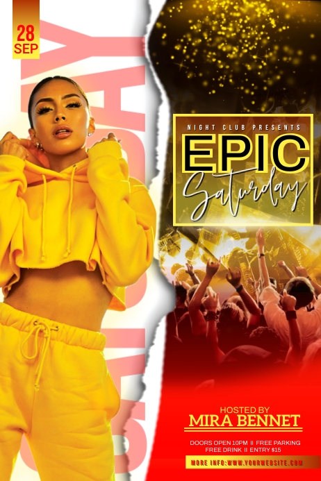 SATURDAY PARTY Template | PosterMyWall