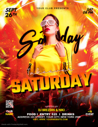 SATURDAY PARTY Template | PosterMyWall