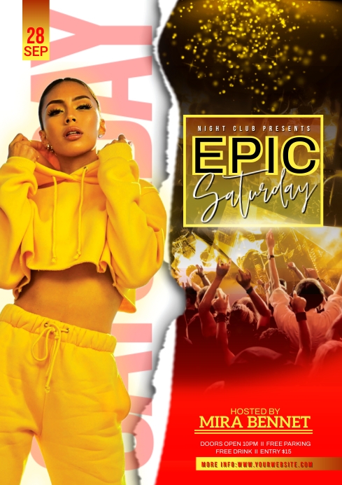 SATURDAY PARTY Template | PosterMyWall