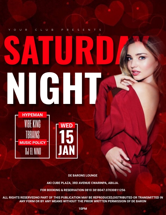 SATURDAY PARTY Template | PosterMyWall