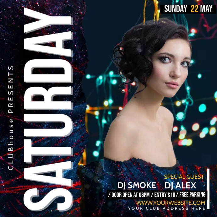 saturday party Template | PosterMyWall