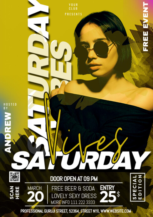 saturday party Template | PosterMyWall