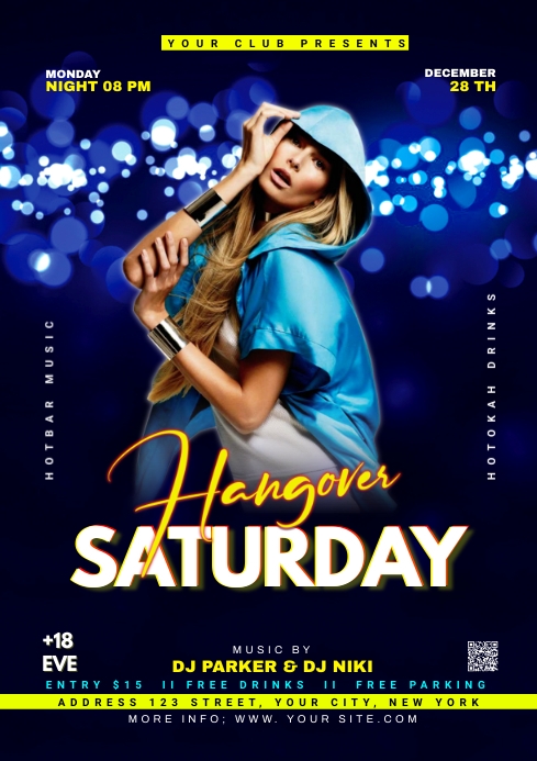 SATURDAY PARTY Template | PosterMyWall