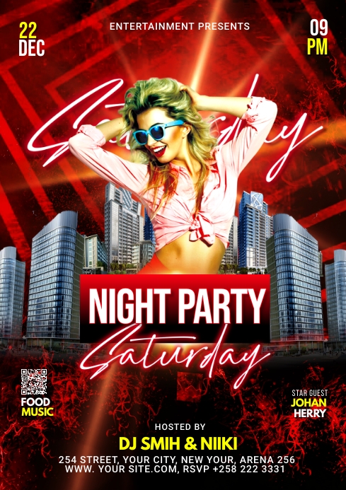 SATURDAY PARTY Template | PosterMyWall