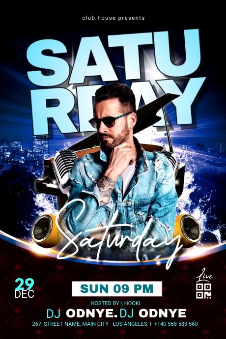 SATURDAY PARTY Template | PosterMyWall