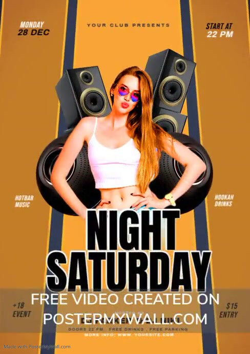 SATURDAY PARTY Template | PosterMyWall