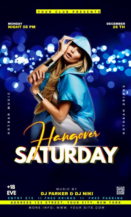 SATURDAY PARTY Template | PosterMyWall