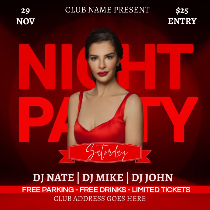 Saturday Party Template | PosterMyWall