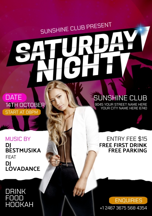 Plantilla de SATURDAY PARTY | PosterMyWall