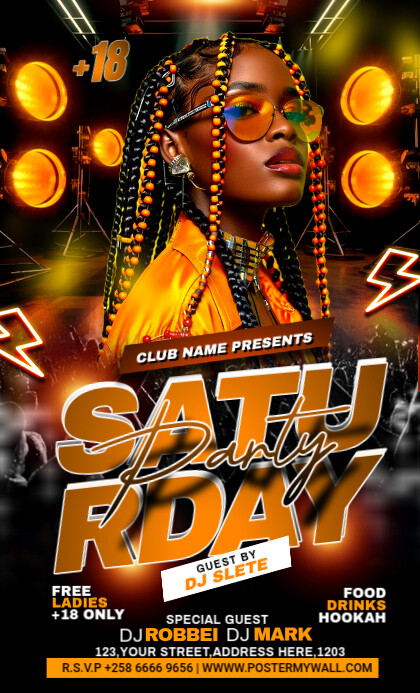 SATURDAY PARTY Template | PosterMyWall