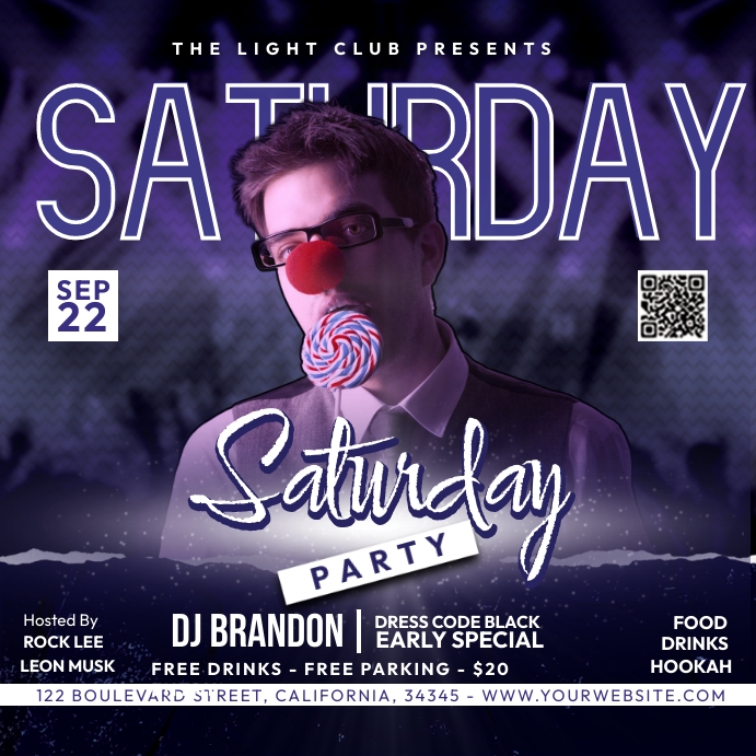 Saturday Party DJ Template | PosterMyWall