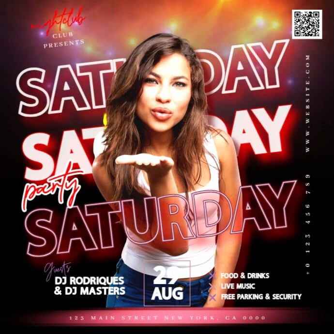 Copy of Saturday Party Event Ad Design Template | PosterMyWall