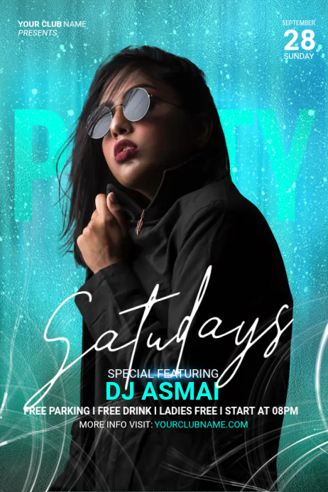 Saturday Party Event Template | PosterMyWall