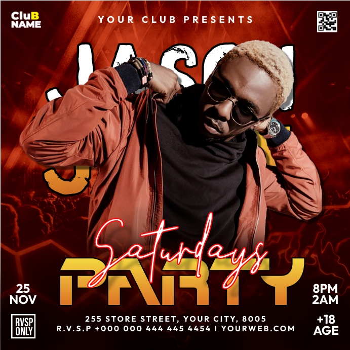 Saturday Party Flyer Ads Template | PosterMyWall