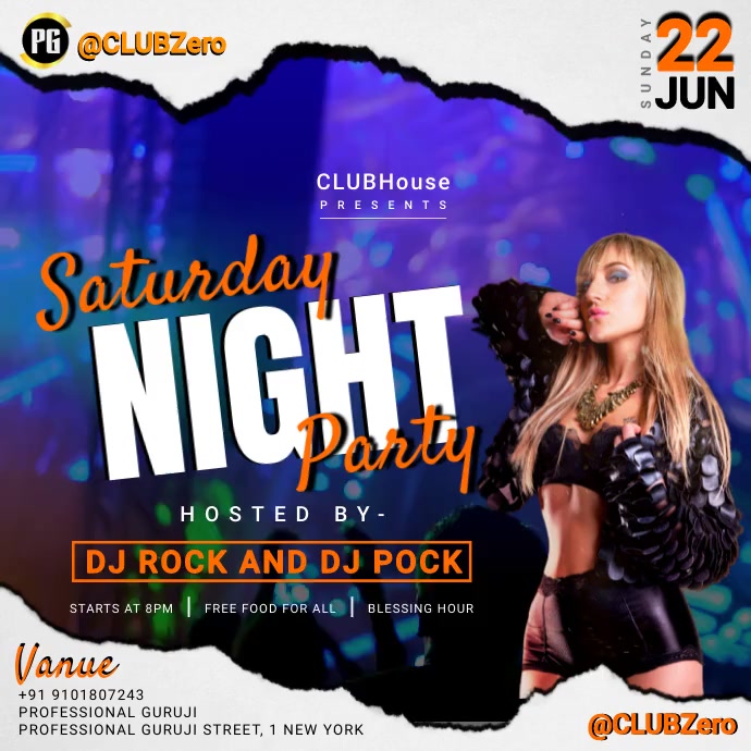 saturday party flyer advertisement Template | PosterMyWall