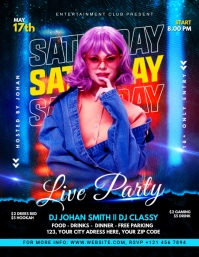 SATURDAY PARTY Template | PosterMyWall