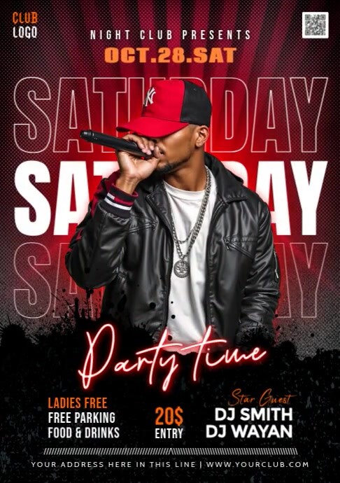 Copy of SATURDAY PARTY FLYER | PosterMyWall