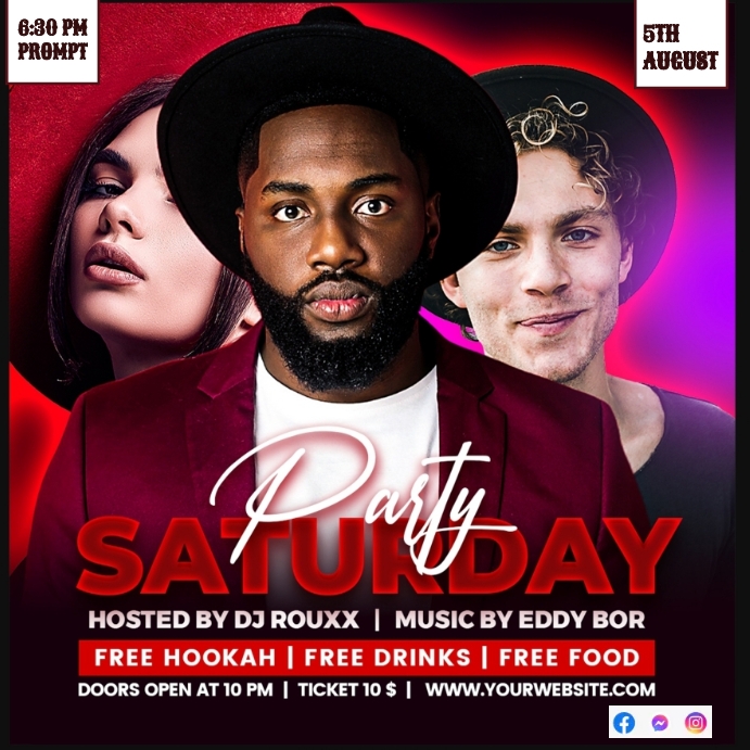 Copy of SATURDAY PARTY FLYER | PosterMyWall