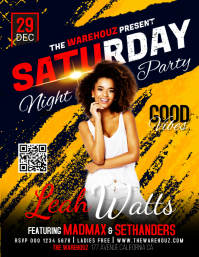 saturday party flyer Template | PosterMyWall