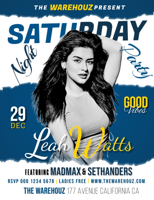 saturday party flyer Template | PosterMyWall
