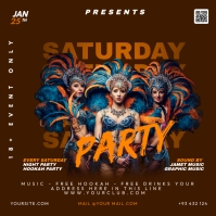 Dancehall party flyer instagram post Template | PosterMyWall