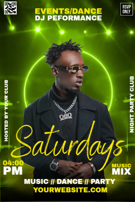 Saturday Party Flyers Poster Template | PosterMyWall