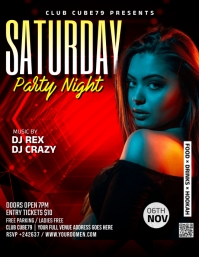SATURDAY NIGHT PARTY Template | PosterMyWall