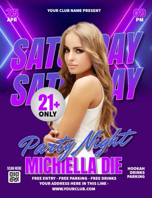 Saturday Party Night Template | PosterMyWall