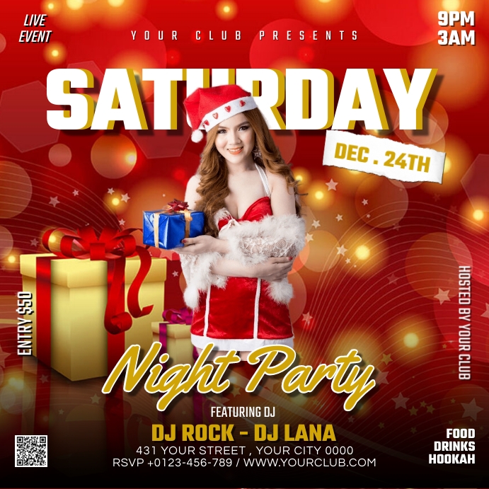 saturday party night Template | PosterMyWall
