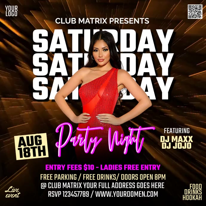 saturday party night Template | PosterMyWall