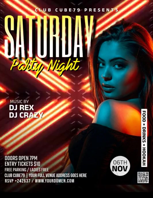 saturday party night Template | PosterMyWall