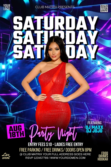 saturday party night Template | PosterMyWall