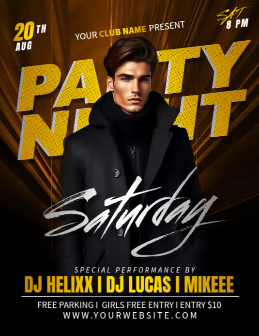 Saturday Party Night Template | PosterMyWall