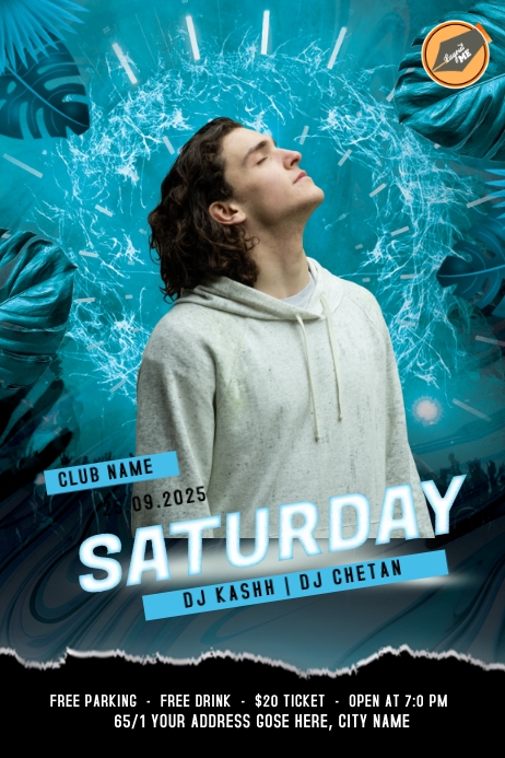 Saturday Party Poster Template | PosterMyWall