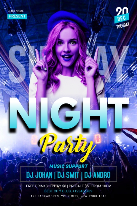Sunday Party Poster Template | PosterMyWall