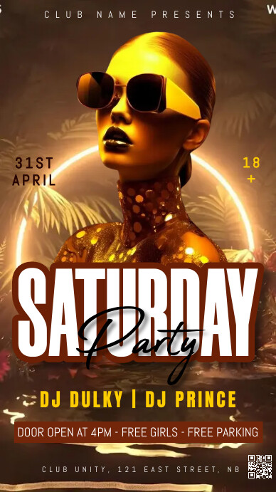 Saturday Party Poster | PosterMyWall