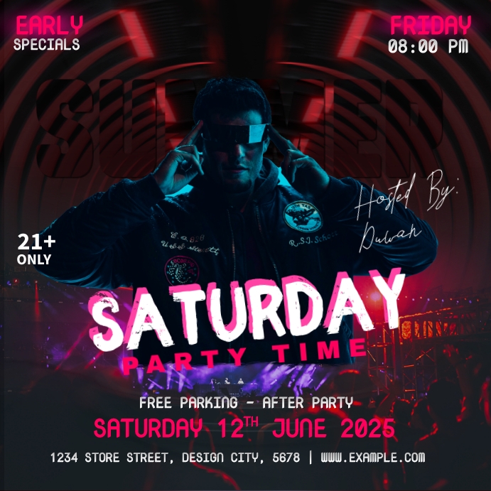 Copy of Saturday Party Template | PosterMyWall