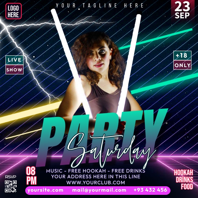 Saturday Party Template | PosterMyWall