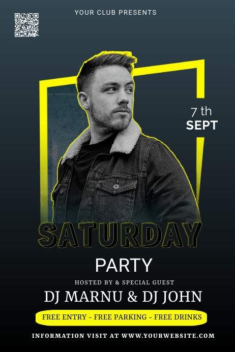 SATURDAY PARTY TEMPLATE | PosterMyWall