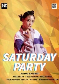 SATURDAY CLUB PARTY NIGHT Template | PosterMyWall