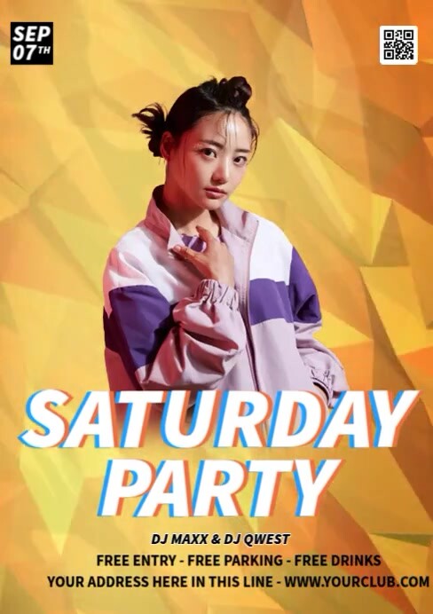 Copy of Saturday Party Video Ads | PosterMyWall