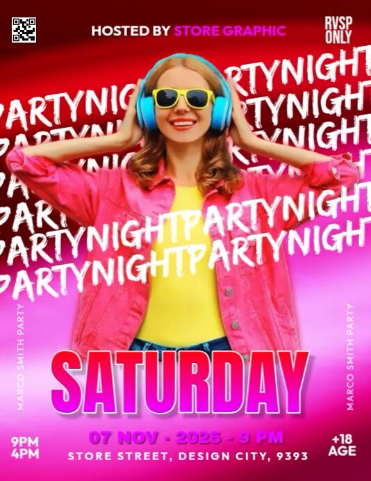 Saturday Party Video Ads Template | PosterMyWall