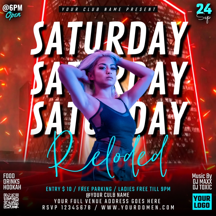 Copy of SATURDAY RELODED | PosterMyWall