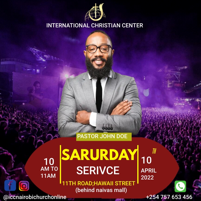 Copy of saturday service | PosterMyWall