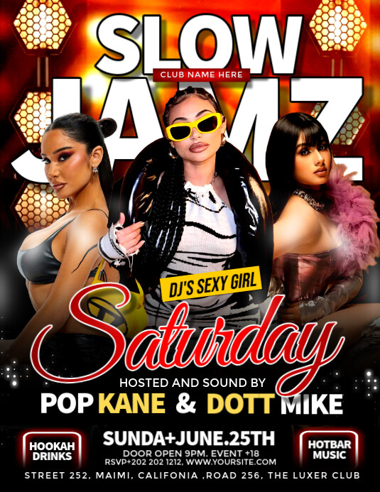 Copy of SATURDAY SLOW JAMZ PARTY | PosterMyWall