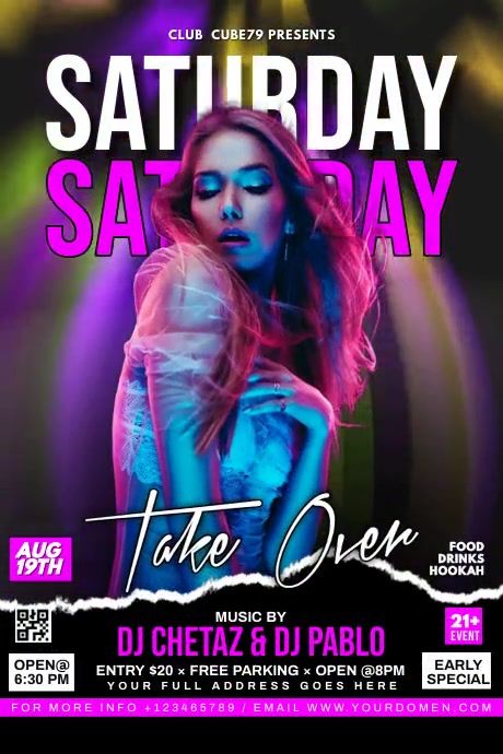 Saturday take over Templat | PosterMyWall